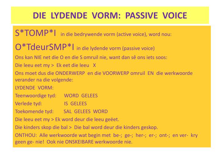PPT - HOE ALLES INMEKAAR PAS IN AFRIKAANS PowerPoint Presentation - ID ...