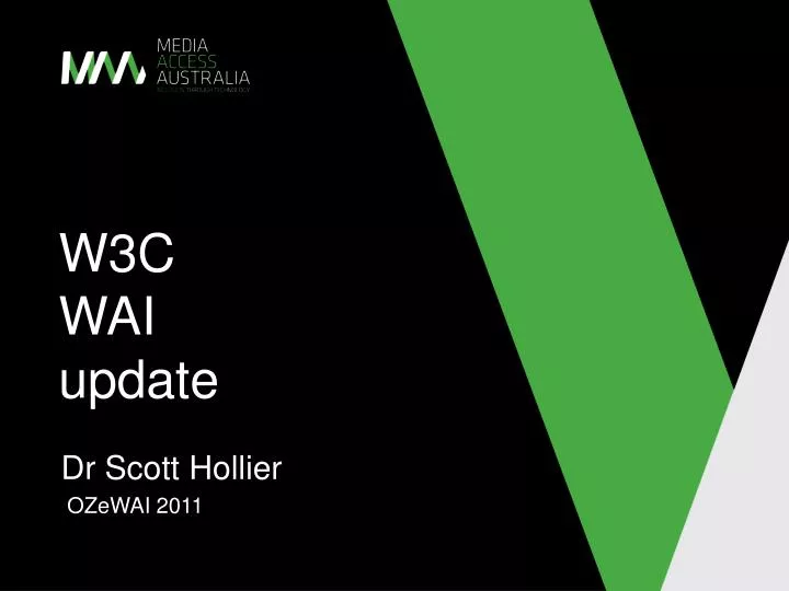 PPT - W3C WAI update PowerPoint Presentation, free download - ID:1861145