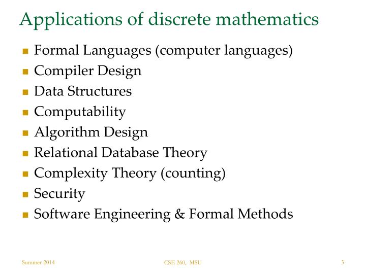 PPT - CSE 260 Discrete Structures in Computer Science Course Intro ... PPT - CSE 260 Discrete Structures in Computer Science Course Intro ...