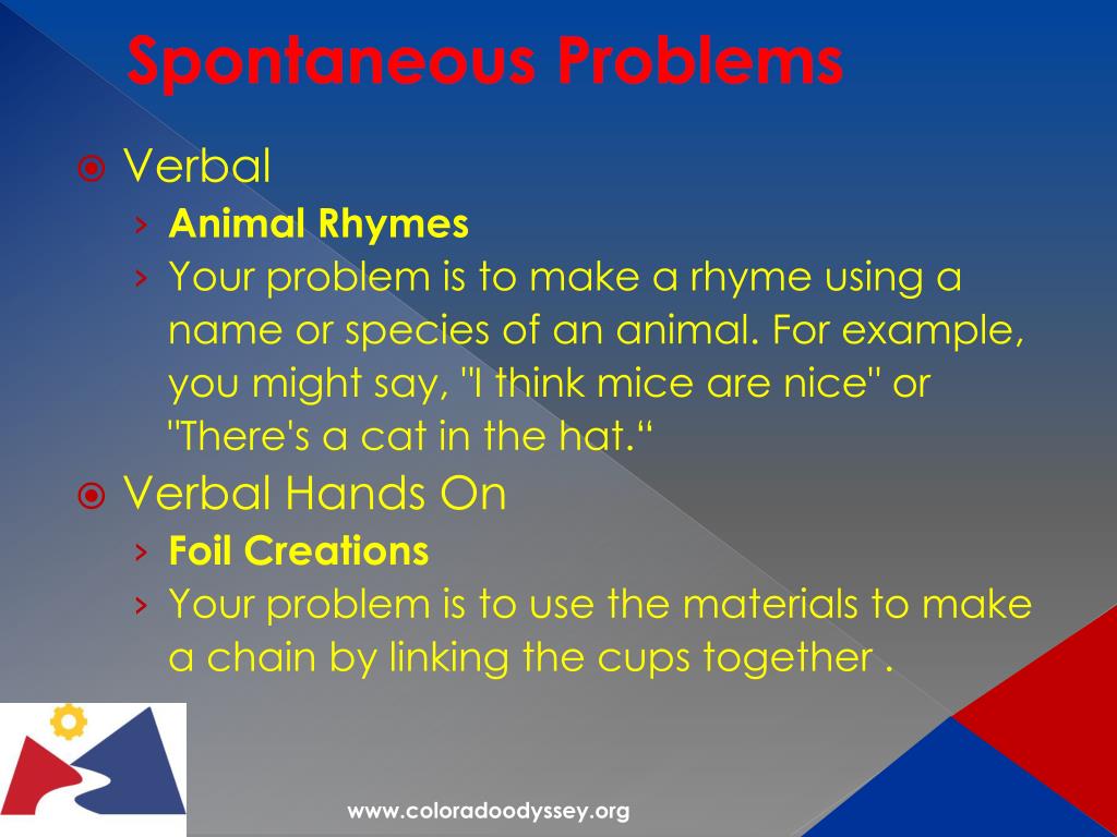 PPT - Colorado Odyssey of the Mind PowerPoint Presentation, free ...