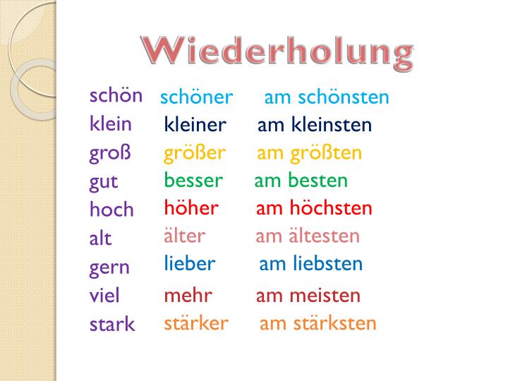PPT - Steigerung der Adjektive PowerPoint Presentation - ID:1861421