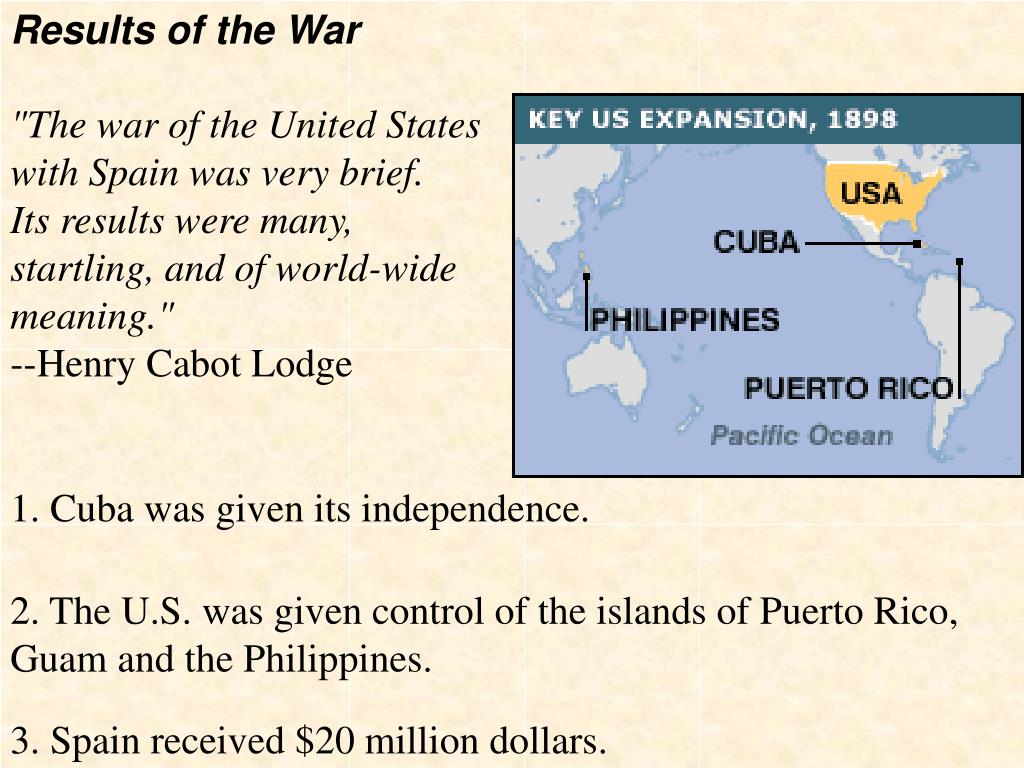 PPT - Objective: To examine the results of the Spanish – American War ...
