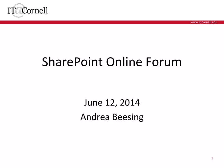 PPT - SharePoint Online Forum PowerPoint Presentation, free download ...