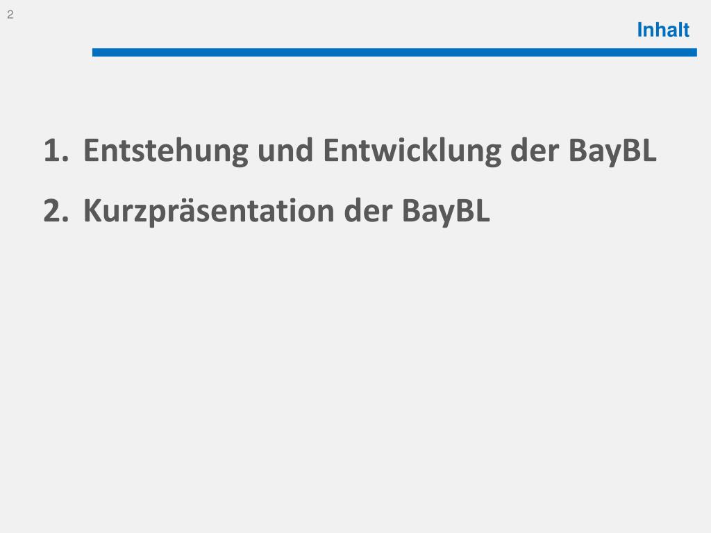 PPT - Die Bayerischen Bildungsleitlinien ( BayBL ): Entstehung und ...