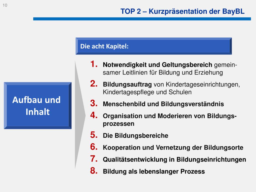 PPT - Die Bayerischen Bildungsleitlinien ( BayBL ): Entstehung und ...