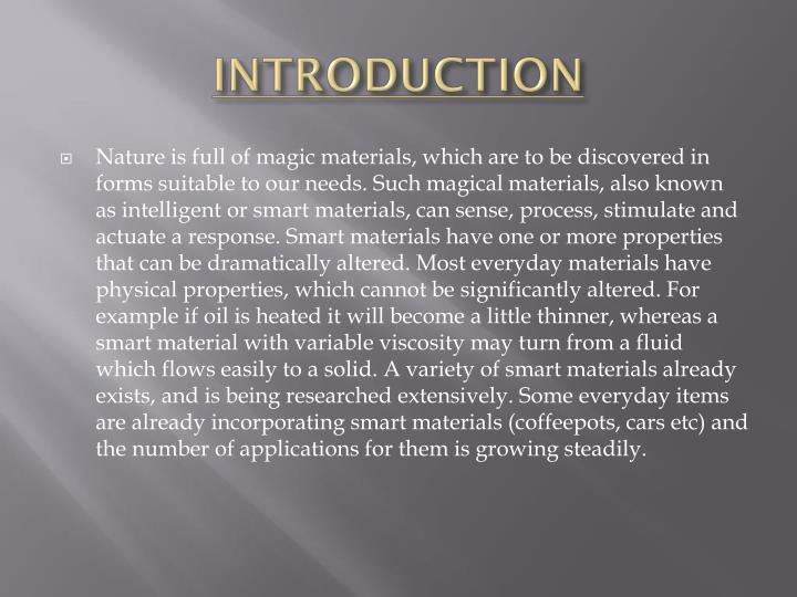 PPT - A SEMINAR ON SMART MATERIALS PowerPoint Presentation - ID:1865080