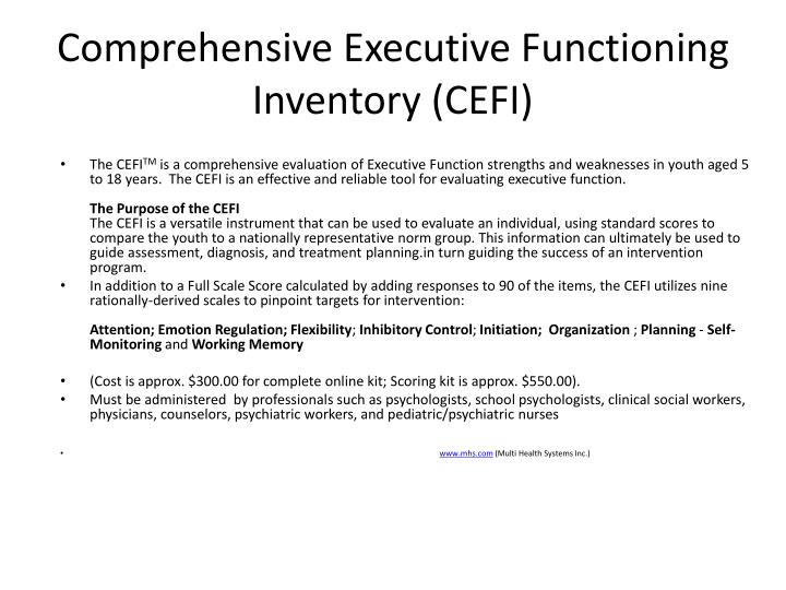 PPT - Executive Functioning Disorder PowerPoint Presentation - ID:1865745