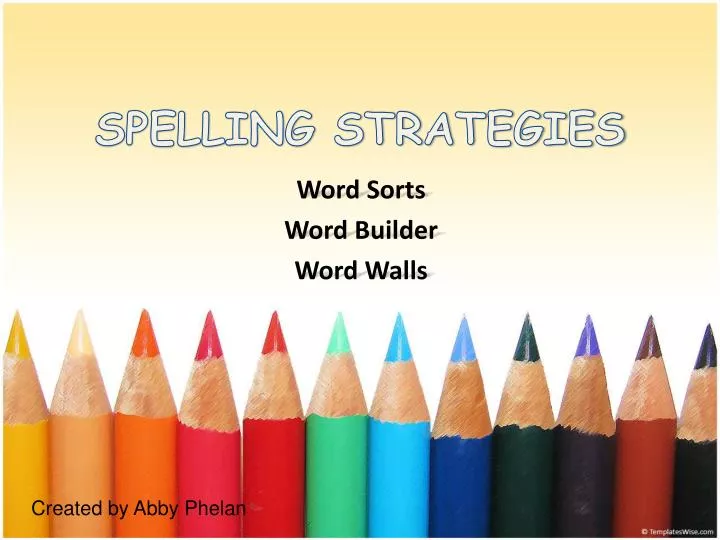 PPT - SPELLING STRATEGIES PowerPoint Presentation, free download - ID ...