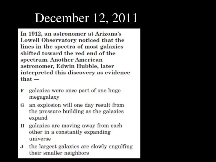 PPT - December 12, 2011 PowerPoint Presentation, free download - ID:1866013