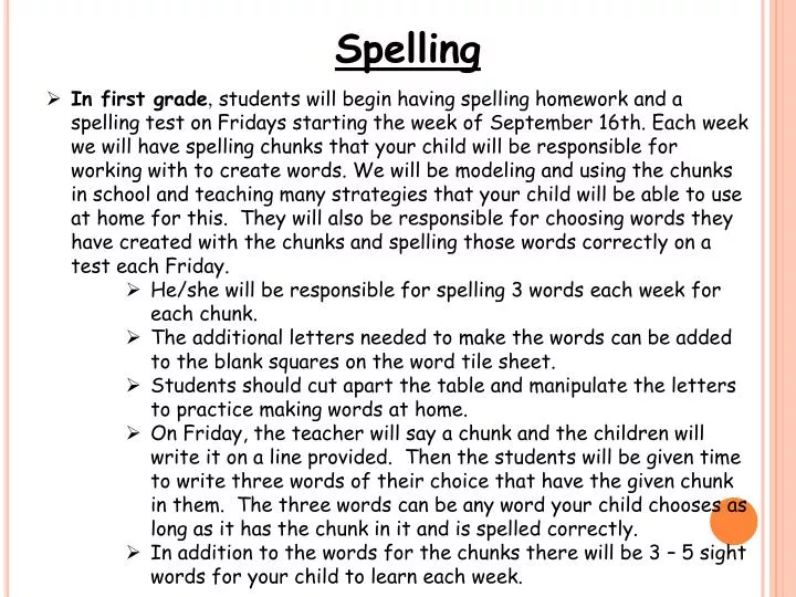 PPT - Spelling PowerPoint Presentation, free download - ID:1866068