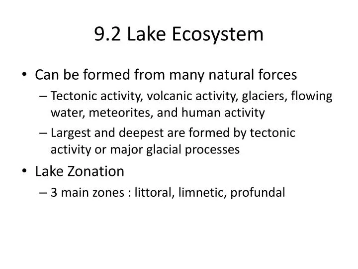 PPT - 9.2 Lake Ecosystem PowerPoint Presentation, free download - ID ...