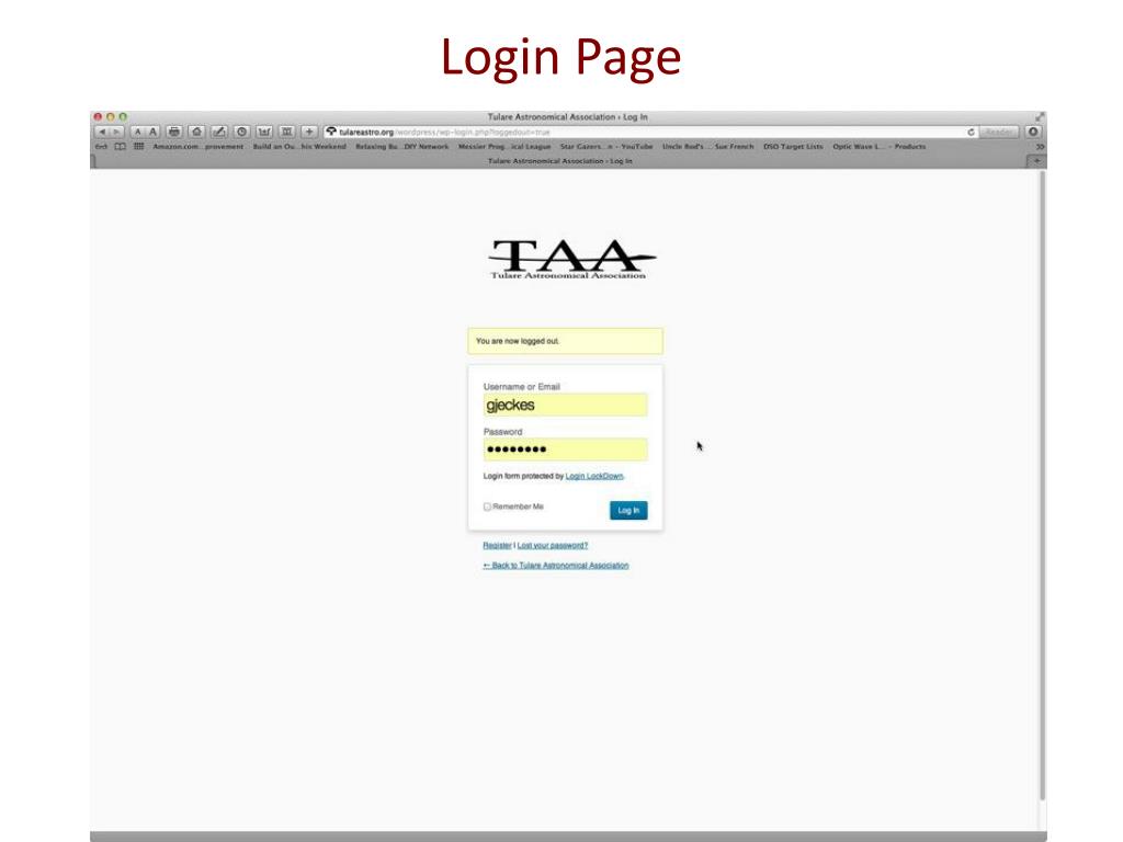 PPT - A Quick Guide to Using the TAA Website for Events and ...