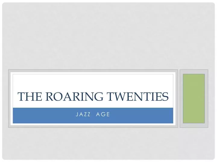 PPT - The Roaring Twenties PowerPoint Presentation, free download - ID ...