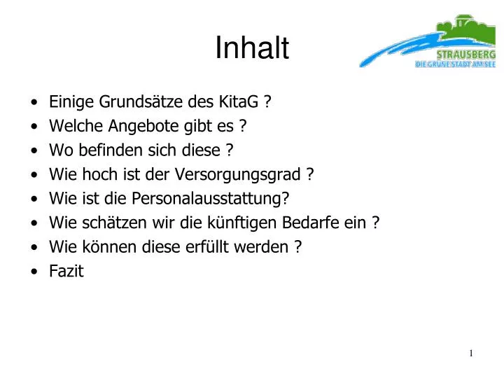 PPT - Inhalt PowerPoint Presentation, free download - ID:1866637