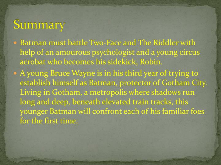 PPT - BATMAN PowerPoint Presentation - ID:1866932