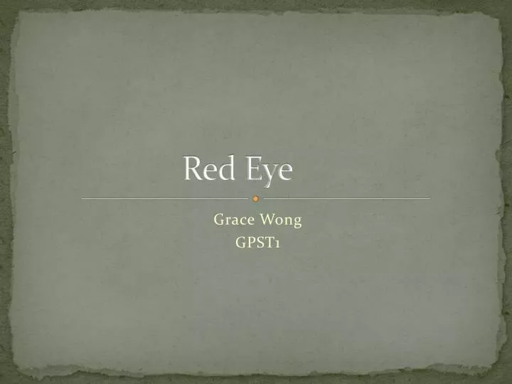 PPT - Red Eye PowerPoint Presentation, free download - ID:1867000