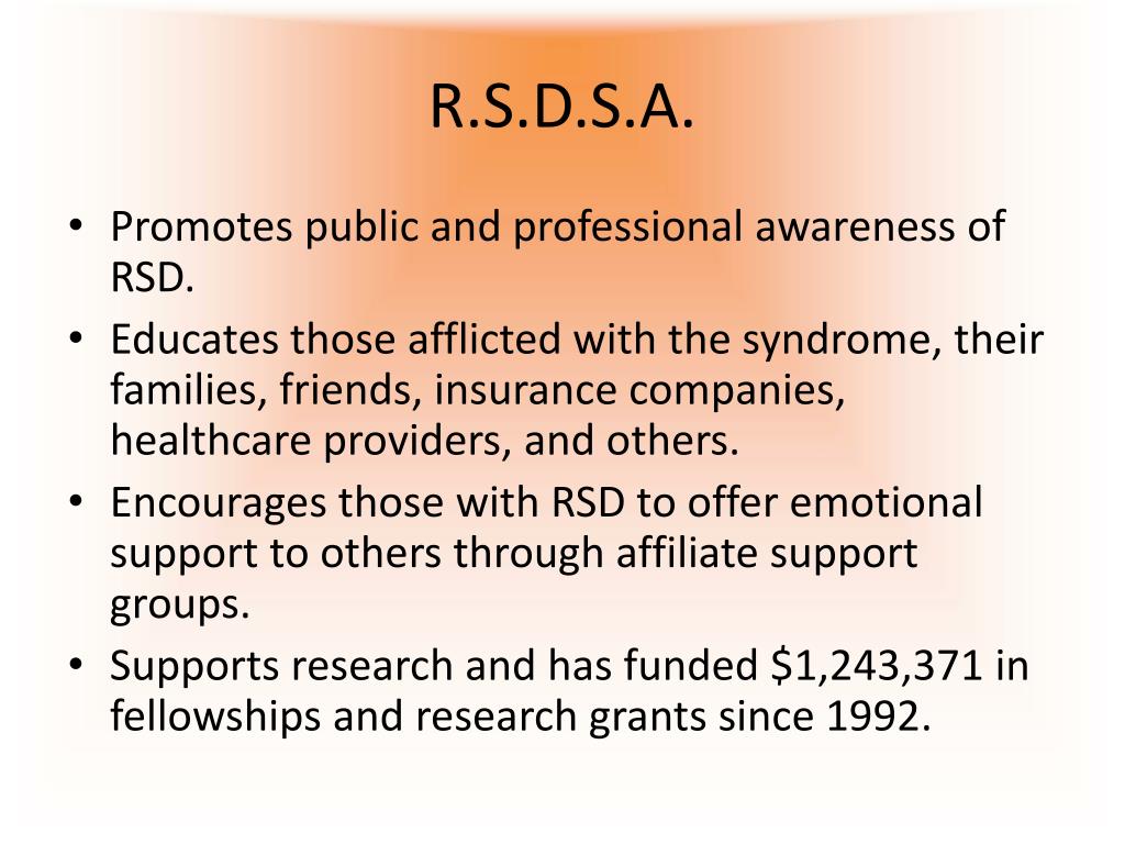 PPT - WINGS OF HOPE REFLEX SYMPATHETIC DYSTROPHY SYNDROME AWARENESS ...