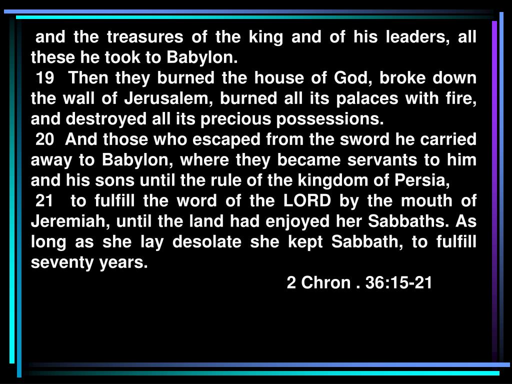 PPT - The End of Judah Fall of Samaria—Fall of Jerusalem 2 Chron. 36:15 ...