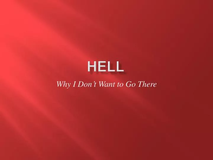 PPT - Hell PowerPoint Presentation, free download - ID:1867535
