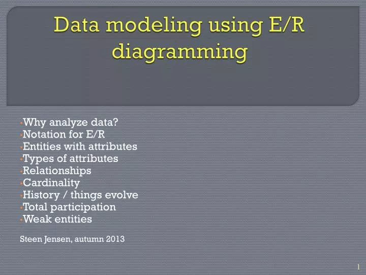 PPT - Data modeling using E/R diagramming PowerPoint Presentation, free ...