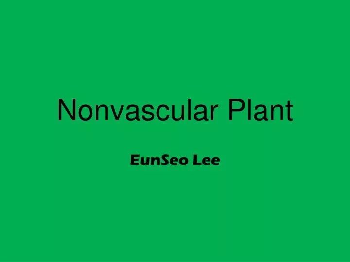 PPT - Nonvascular Plant PowerPoint Presentation, free download - ID:1867980