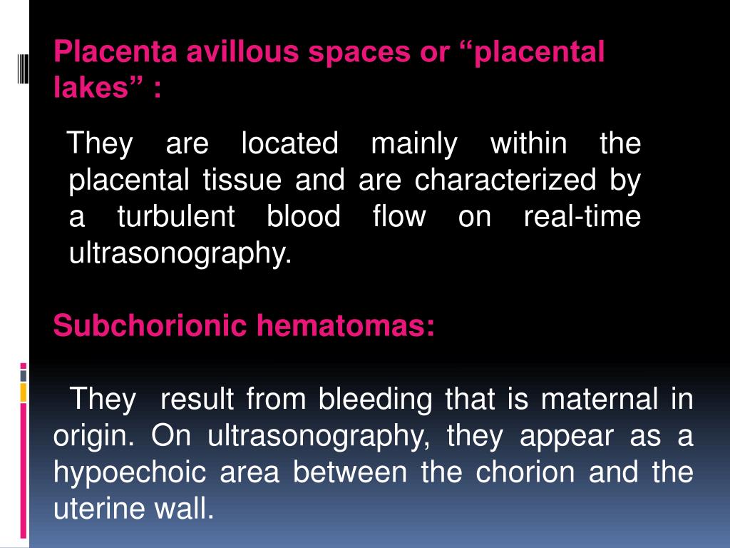 PPT - PRENATAL DIAGNOSIS OF A LARGE PLACENTAL CYST WITH INTRACYSTIC ...