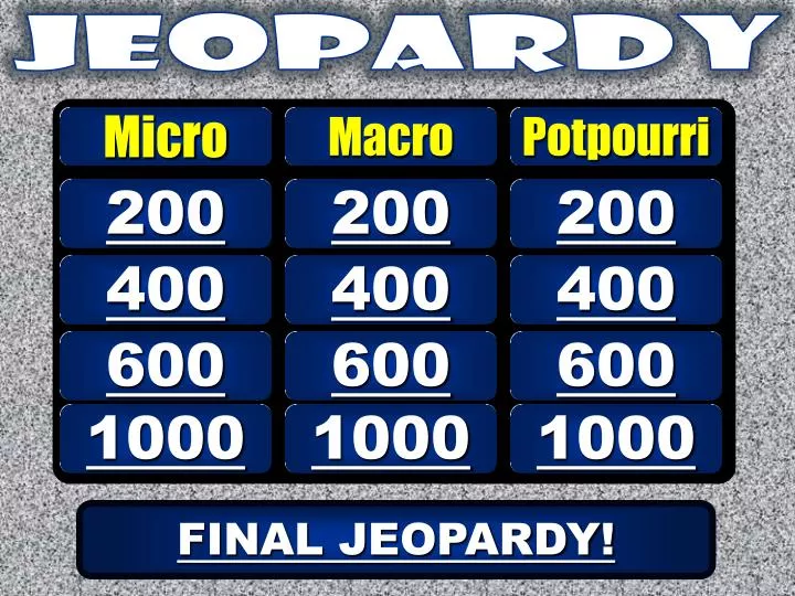 PPT - FINAL JEOPARDY! PowerPoint Presentation, free download - ID:1868082
