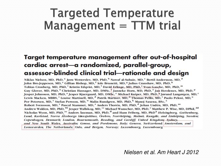 PPT - Therapeutic Hypothermia in Out of Hospital Cardiac Arrest towards ...