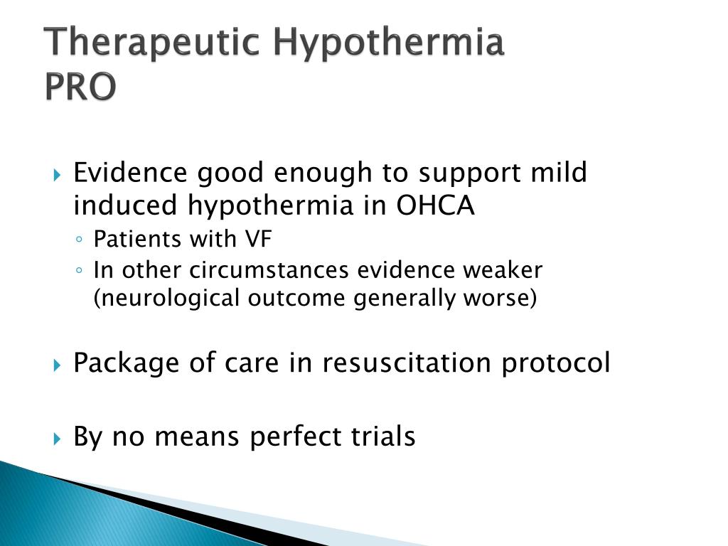 PPT - Therapeutic Hypothermia in Out of Hospital Cardiac Arrest towards ...