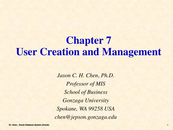 PPT - Chapter 7 User Creation and Management PowerPoint Presentation ...
