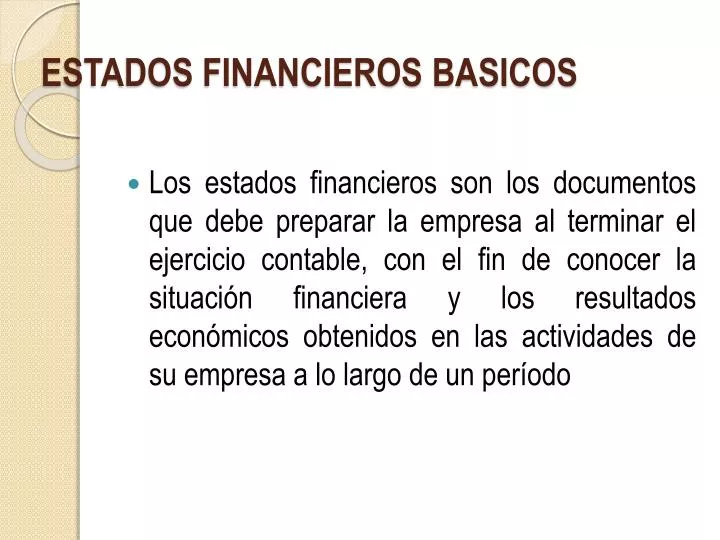 Ejemplos De Estados Financieros Basic Os