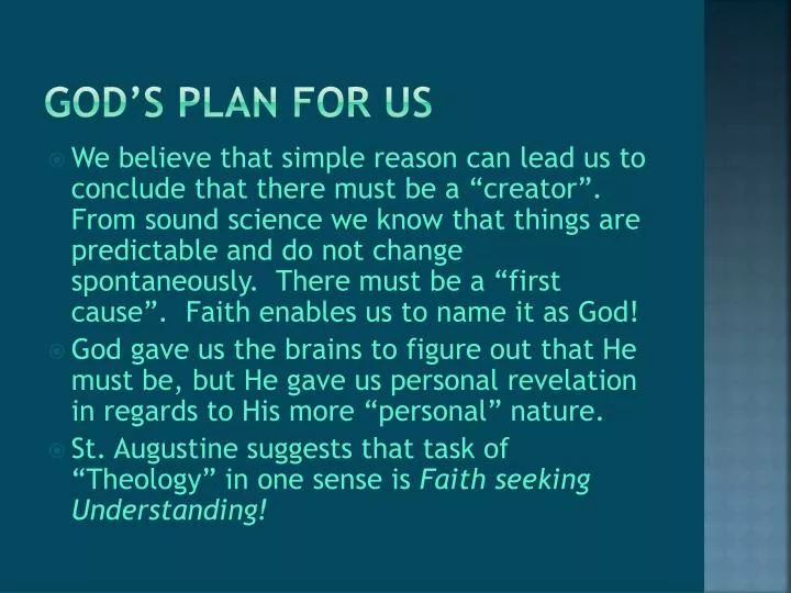 PPT - God’s Plan for Us PowerPoint Presentation, free download - ID:1869107