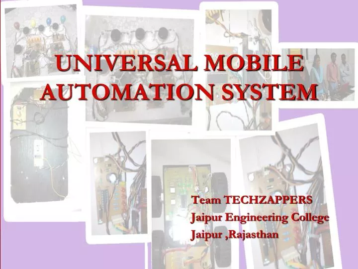 PPT - UNIVERSAL MOBILE AUTOMATION SYSTEM PowerPoint Presentation, free ...