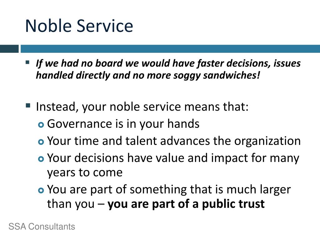 PPT - The Noble Service: Fiduciary Duties of Trustees Christel ...