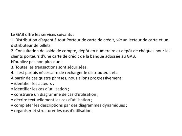 PPT - ÉTUDE D’UN GUICHET AUTOMATIQUE DE BANQUE PowerPoint Presentation ...