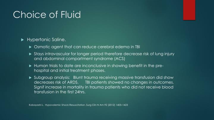 PPT - PERMISSIVE HYPOTENSION IN HYPOVOLEMIC SHOCK RESUSCITATION ...