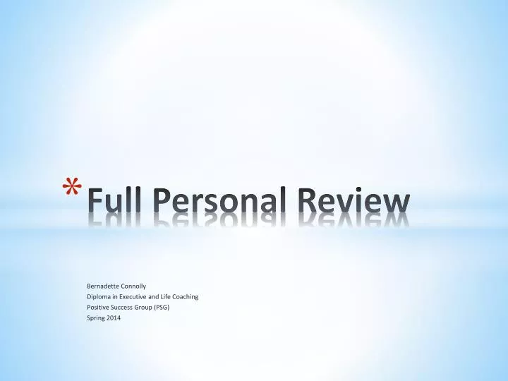 PPT - Full Personal Review PowerPoint Presentation, free download - ID ...