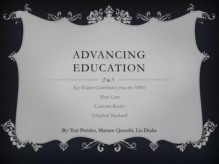 Ppt Advancing Education Powerpoint Presentation Free Download Id