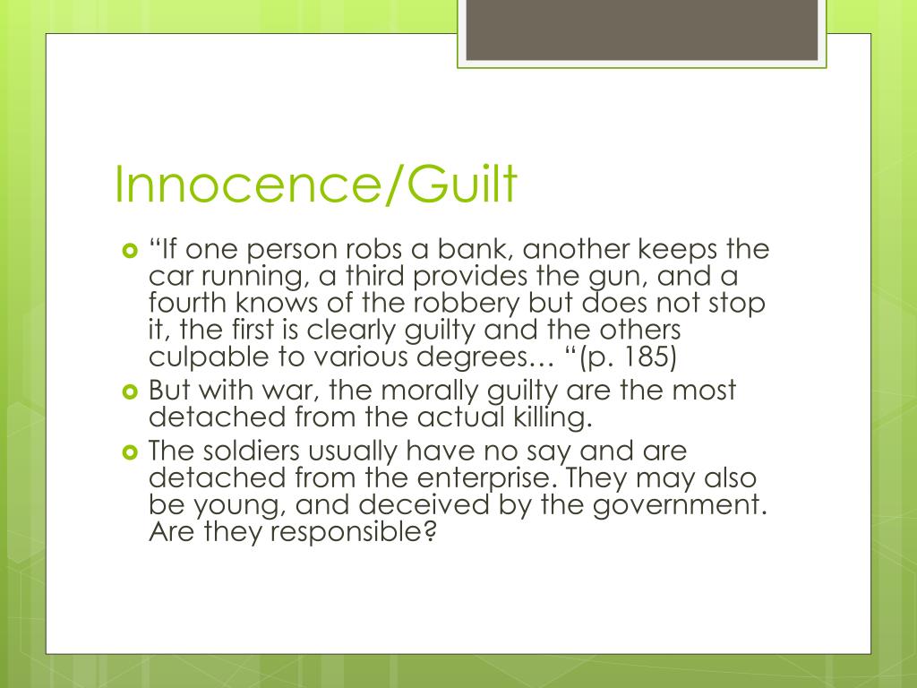 PPT - HOLMES CHAPTER SIX THE KILLING OF INNOCENT PERSONS IN WARTIME ...
