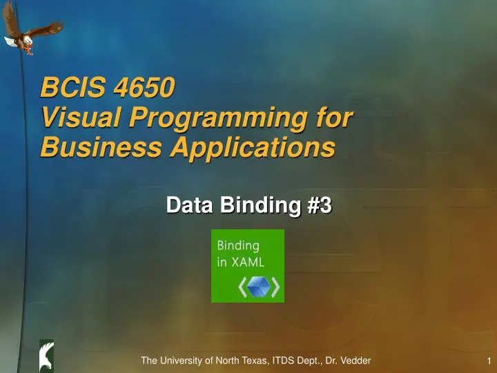 PPT - BCIS 4650 Visual Programming for Business Applications PowerPoint ...