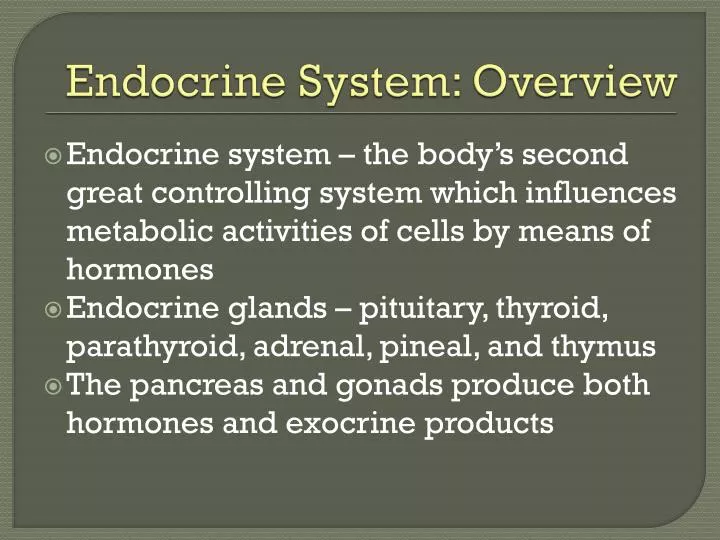 Ppt Endocrine System Overview Powerpoint Presentation Free Download