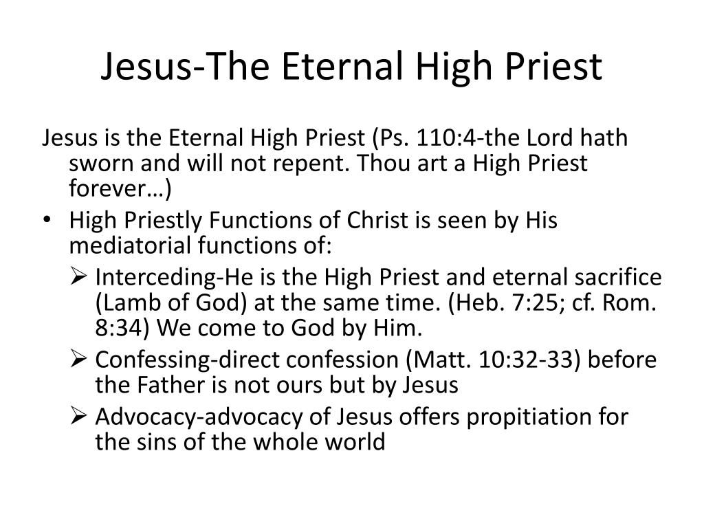 PPT - The Anointing of Christ: Eternal Prophet, High Priest, and King ...