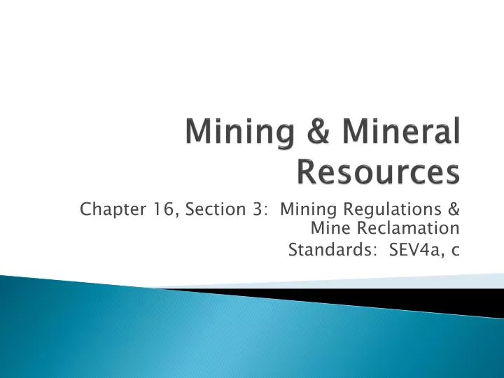 PPT - Mining & Mineral Resources PowerPoint Presentation, free download ...