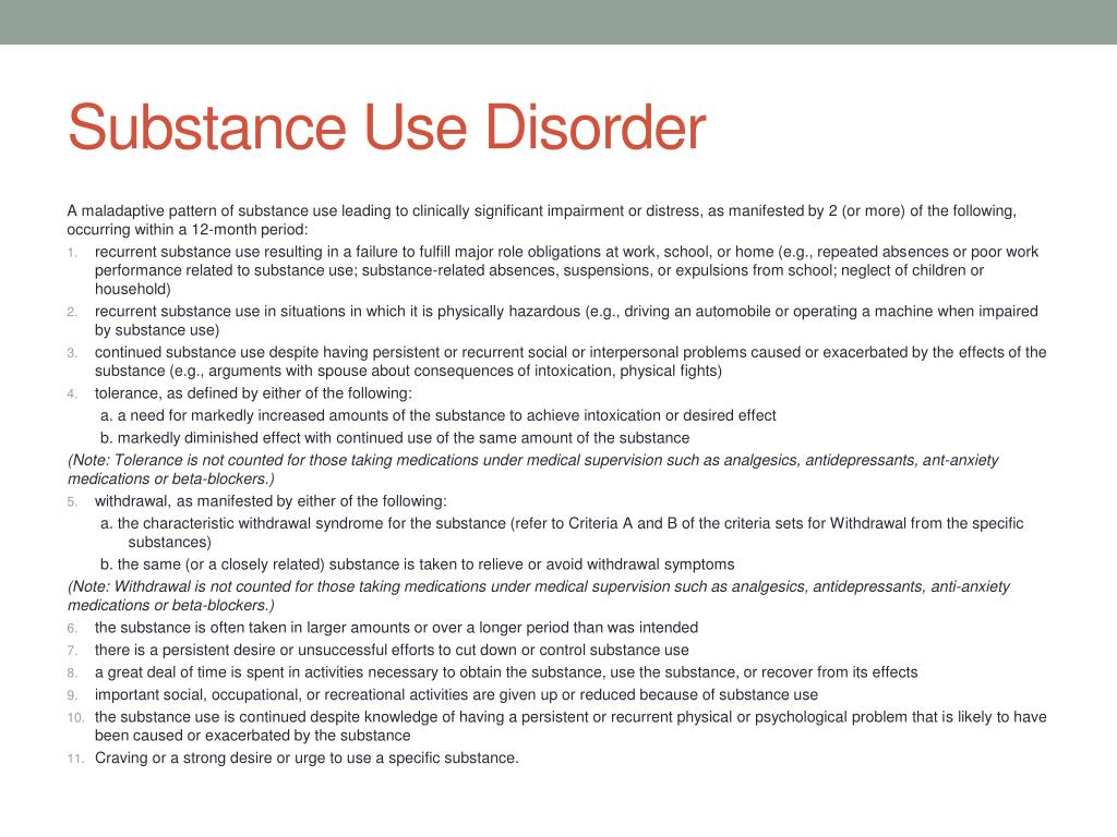 Ppt Substance Use Disorder 101 Powerpoint Presentation Free Download