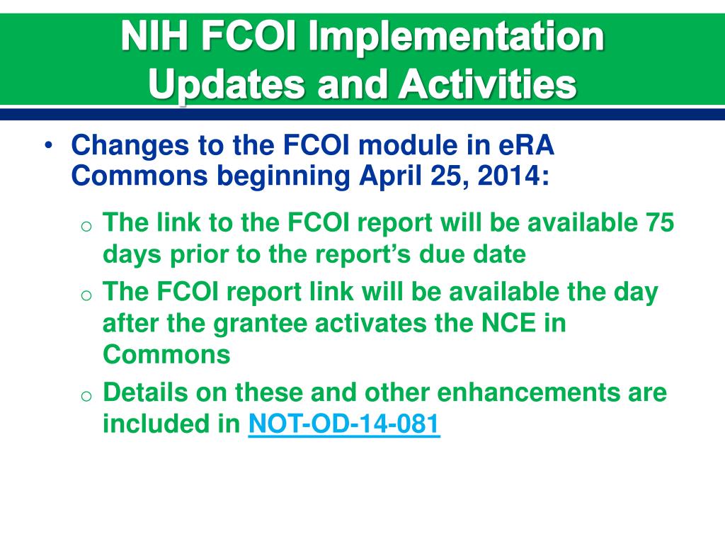 PPT - NIH Regional Seminar – Baltimore, MD June 26-27, 2014 PowerPoint ...