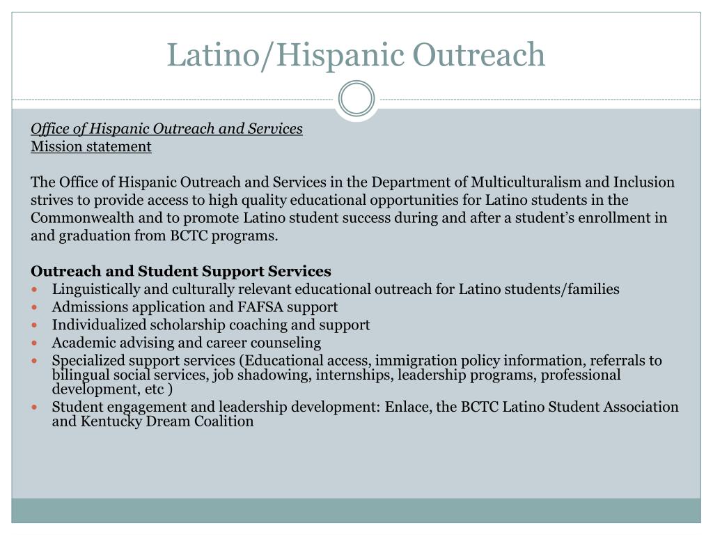PPT - Latino/Hispanic Outreach & Student Success PowerPoint ...