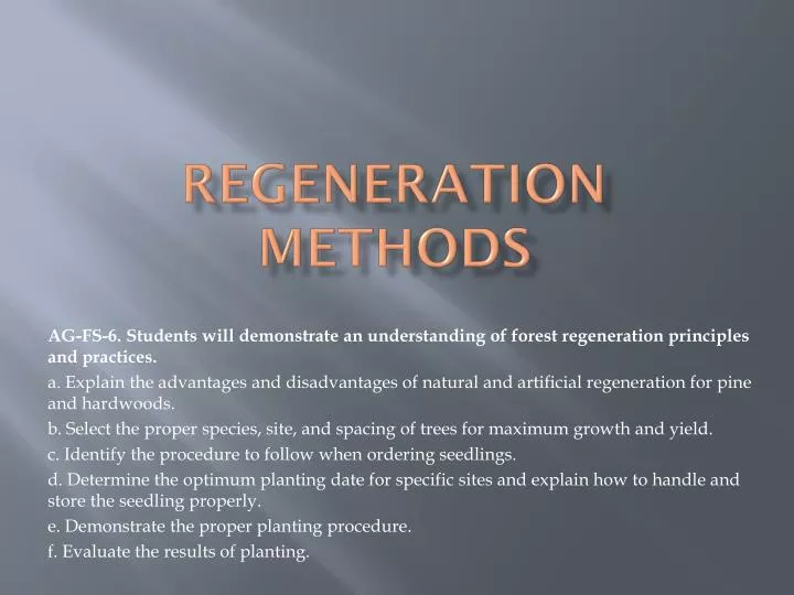 PPT - Regeneration Methods PowerPoint Presentation, free download - ID:1874490