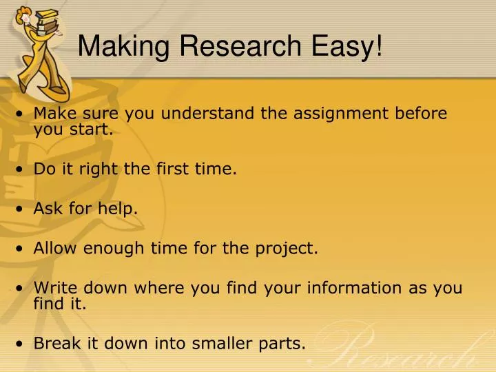PPT - Making Research Easy! PowerPoint Presentation, free download - ID ...