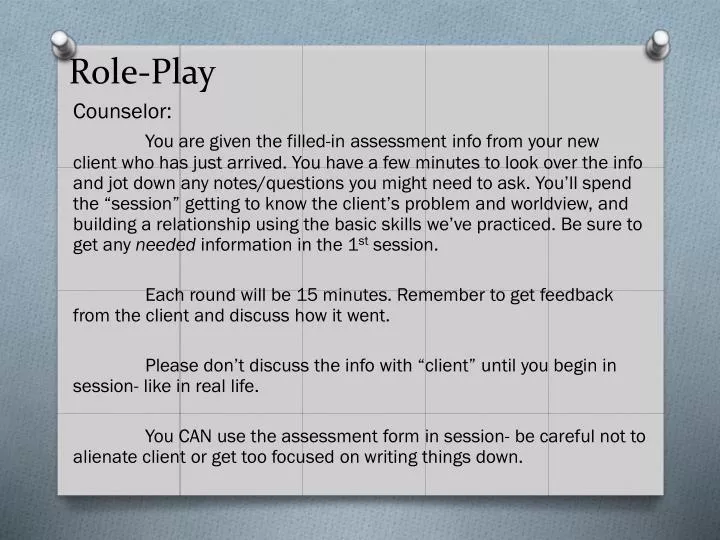 PPT - Role-Play PowerPoint Presentation, free download - ID:1875764