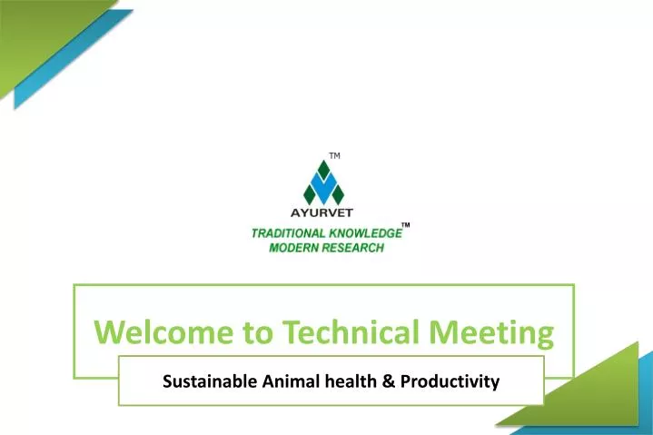 PPT - Welcome to Technical Meeting PowerPoint Presentation, free ...